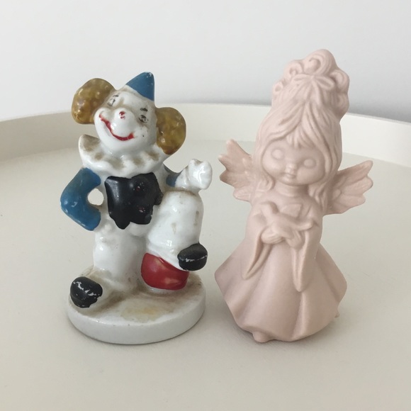 Vintage | Art | Vintage Clown Angel Figurines Bundle | Poshmark